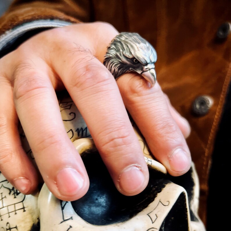 The Eagle Sterling Silver Ring Silver Jewelry Mens Ring Eagle - Etsy