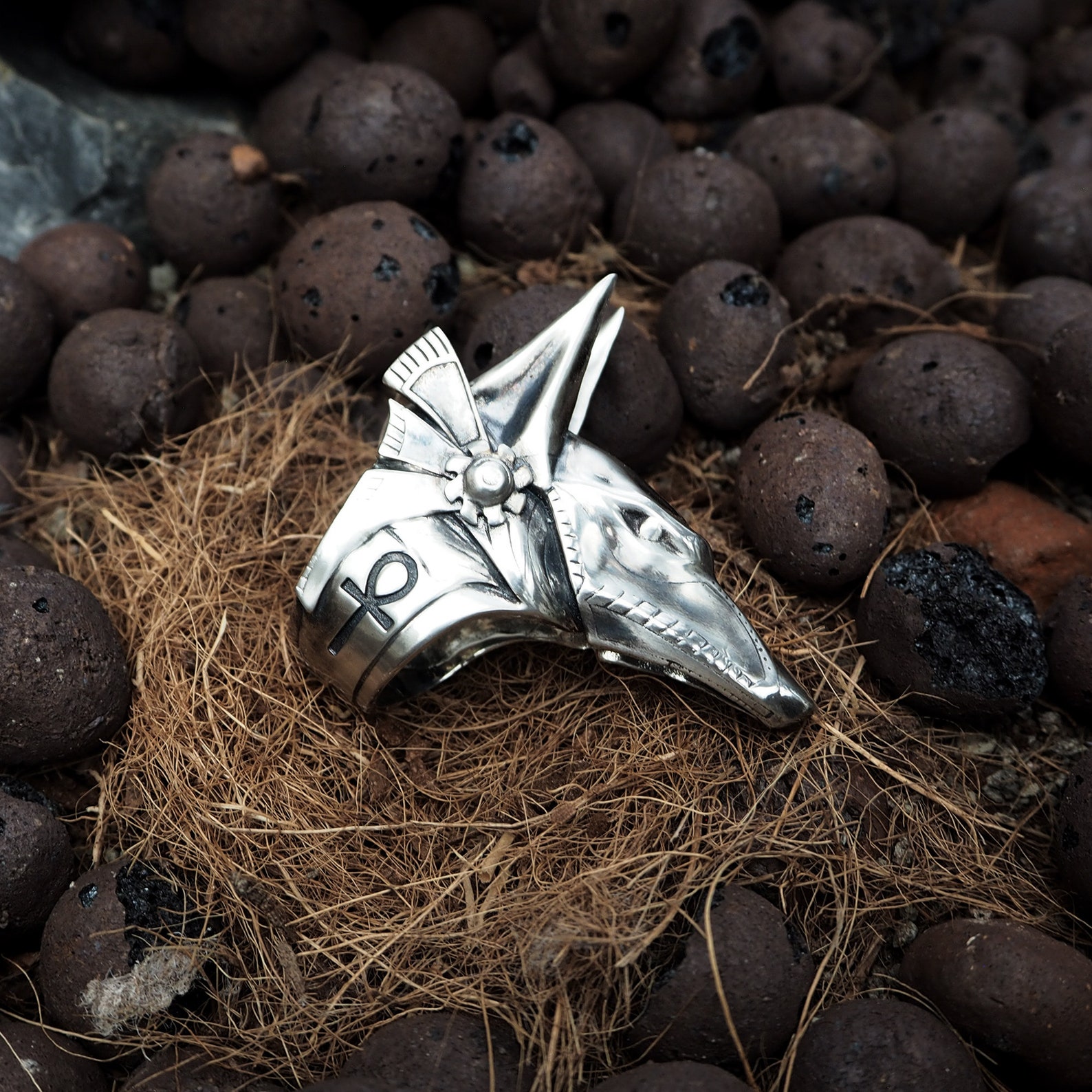 Anubis Sterling Silver Ring Silver Jewelry Men's Ring - Etsy