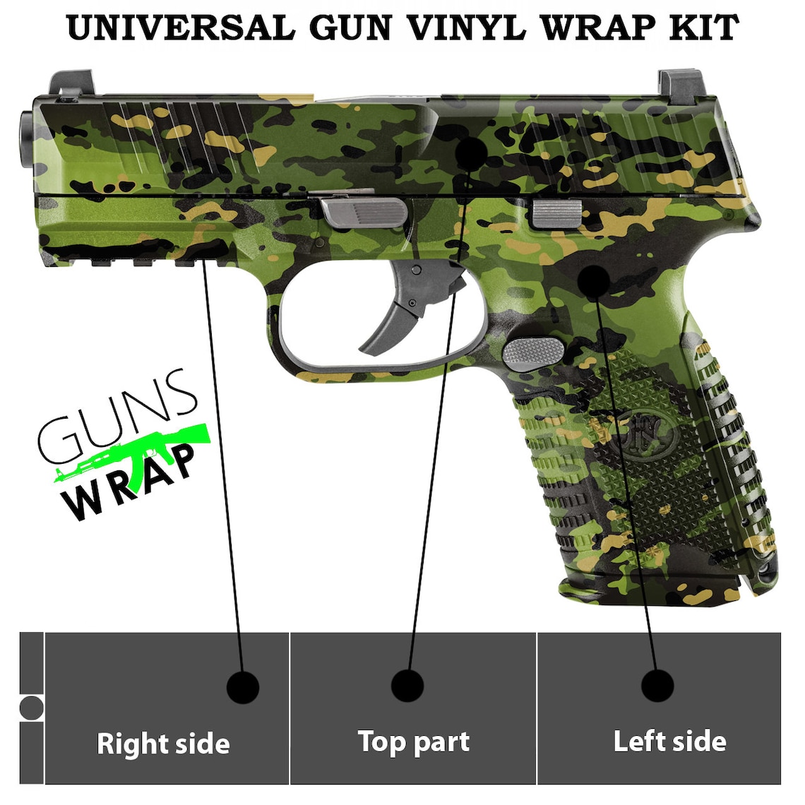 Pistol Skin GunsWrap Camouflage Wrap Kit for Gun MILITARYCAMO | Etsy