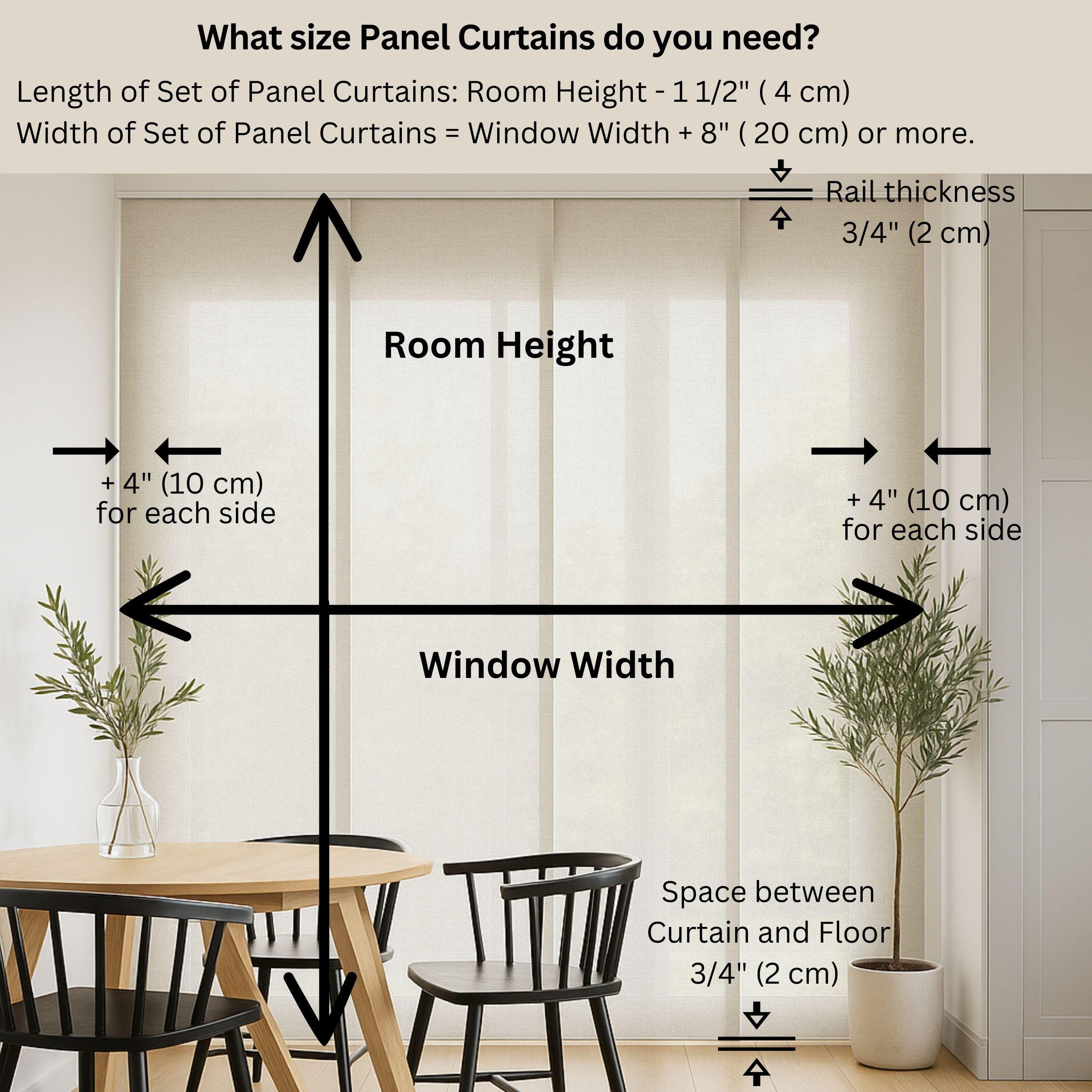 Lino Sliding Panel Curtain for Patio Door, Lino Panel Track Blinds for ...