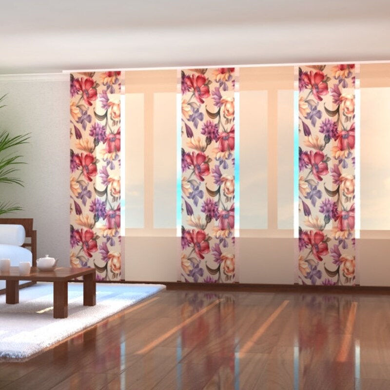 Sliding Panel Curtain Set - Etsy