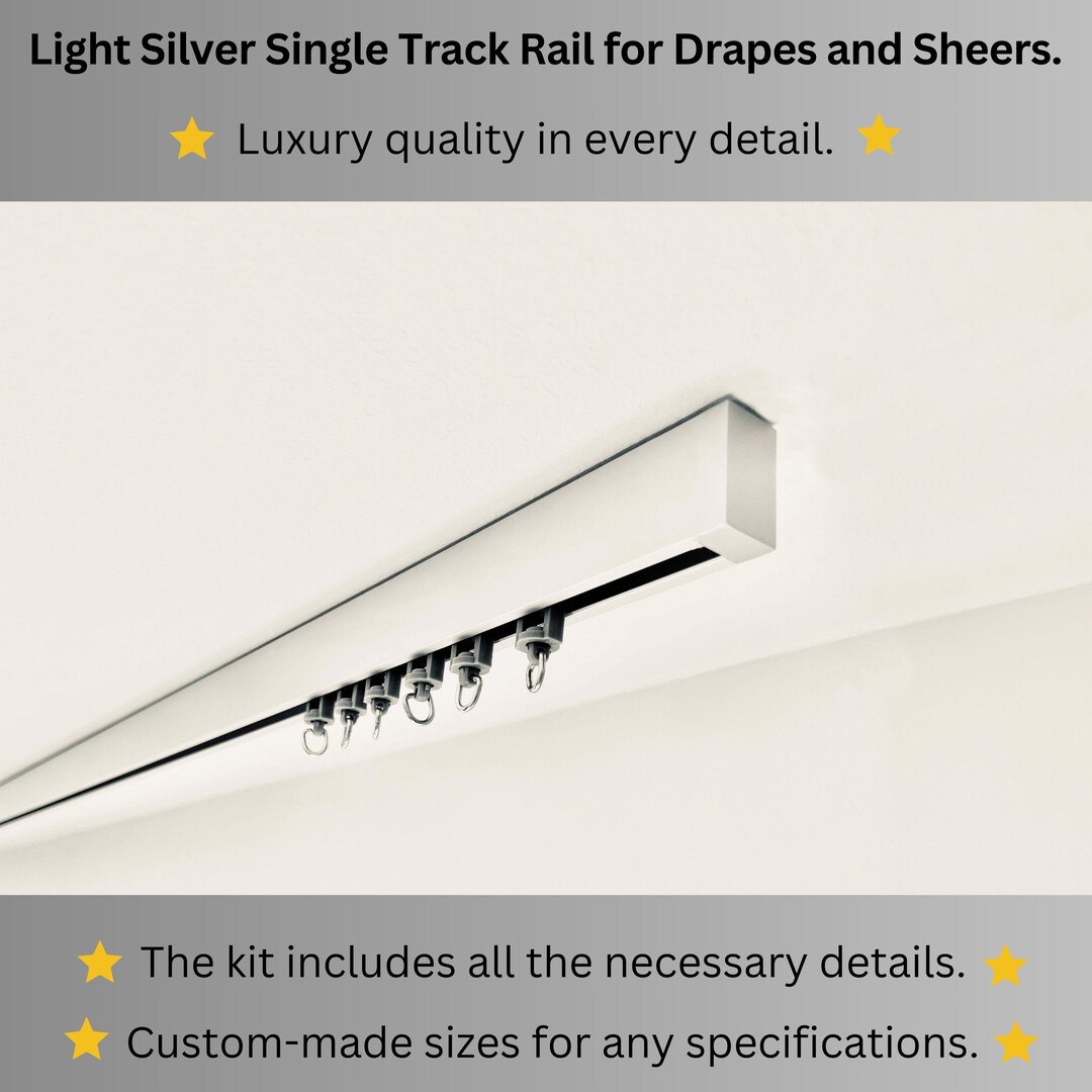 One-way Curtain Track Rail: Custom Sizes, Decorative Single Track Rail ...