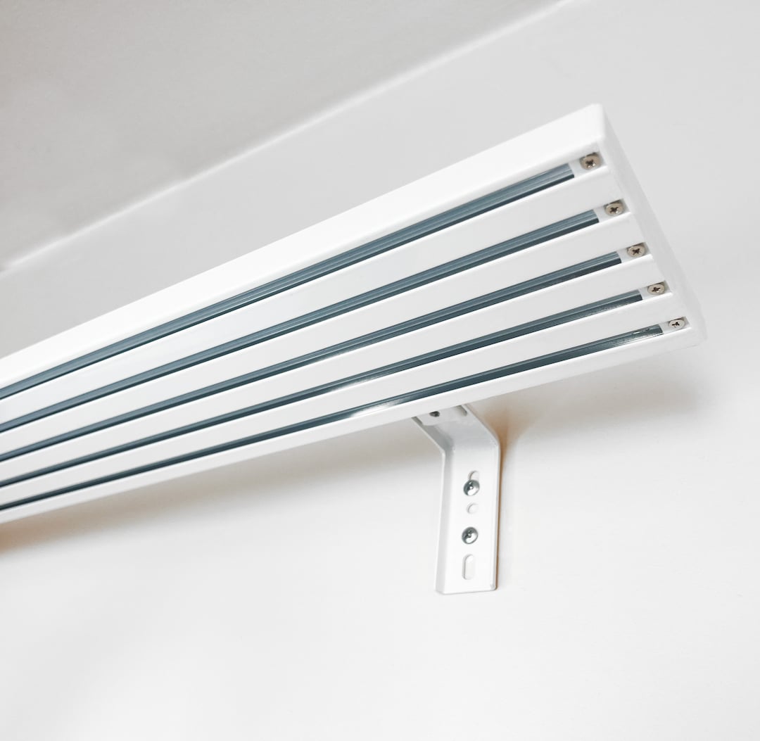 5-tracks Wall Rail Any Custom Size, Sliding Rails for Vertical Blinds ...