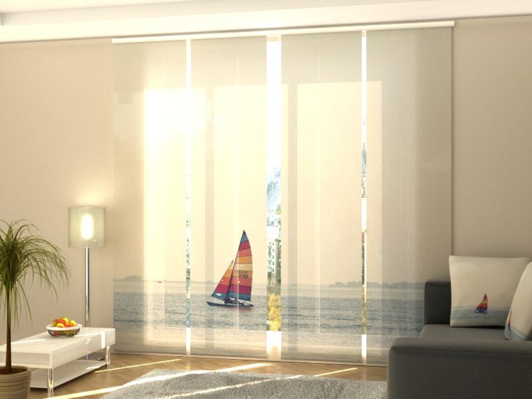 Sliding Panel Curtains Wellmira for Sliding Glass Door, 4 Vertical ...