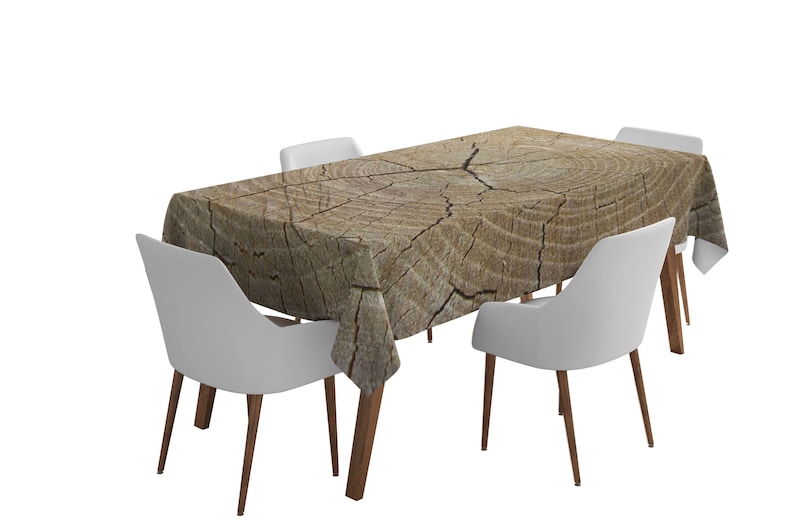 Fabric Wood Tablecloth Custom Printed 3d Wood Pattern Party - Etsy