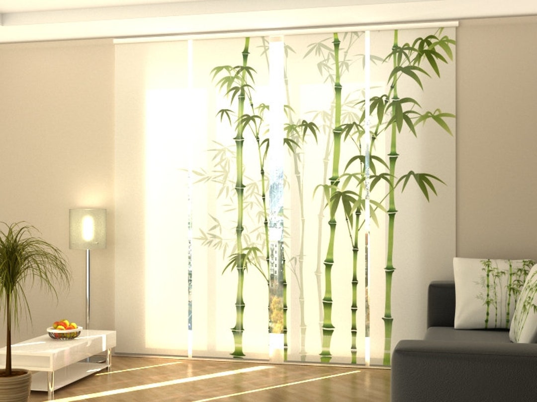 Sliding Panel Curtains for Sliding Patio Door, Set of 4 Panel Track ...
