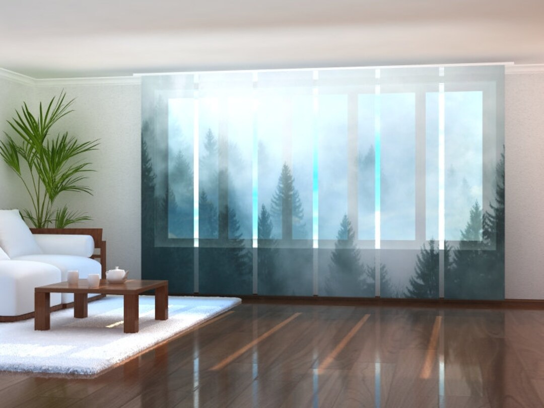 Sliding Panel Curtains for Sliding Glass Doors, Set of 6 Vertical ...