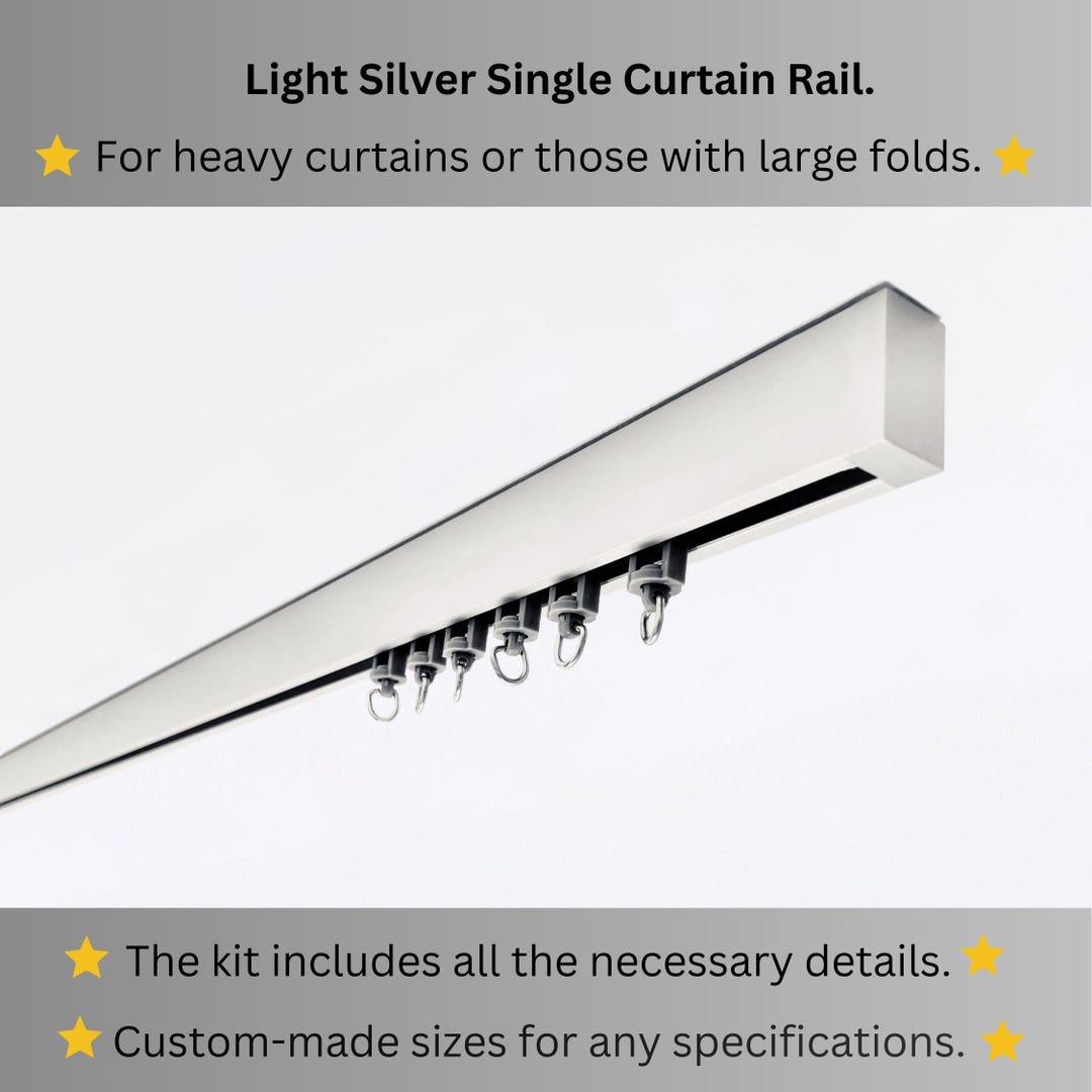 Curtain Track Rail: Custom Sizes, Decorative Single Track Rail for ...