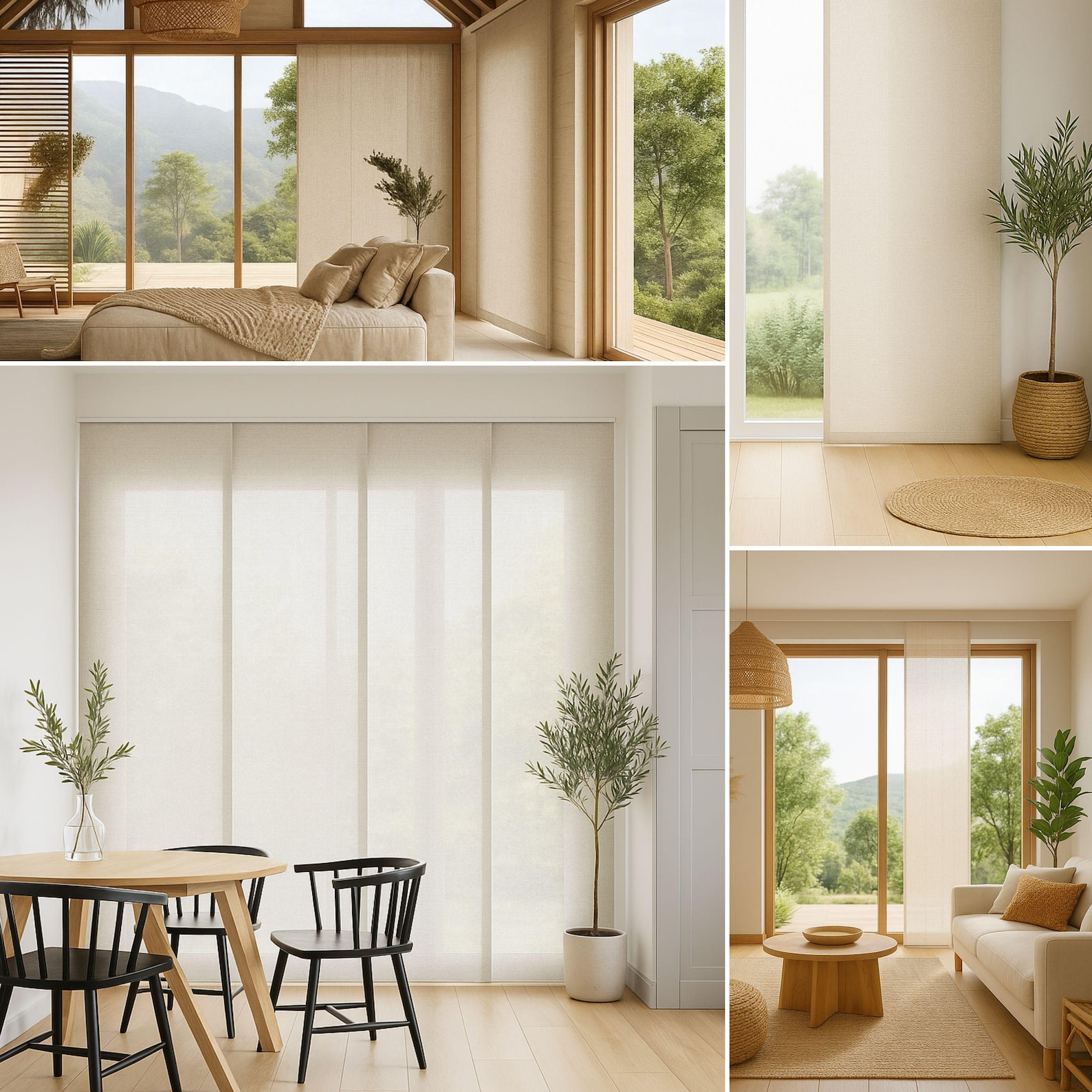 Lino Sliding Panel Curtain for Patio Door, Lino Panel Track Blinds for ...