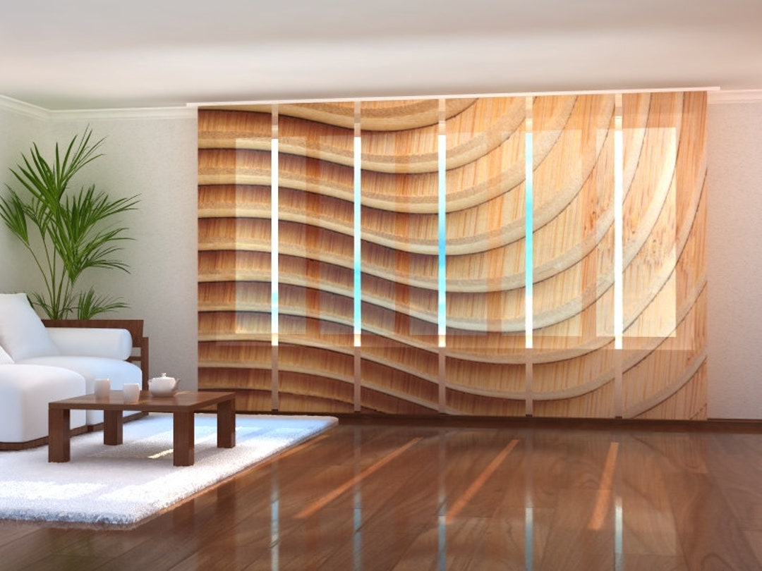 6 Sliding Panel Curtains, Vertical Blinds for Sliding Glass Doors ...