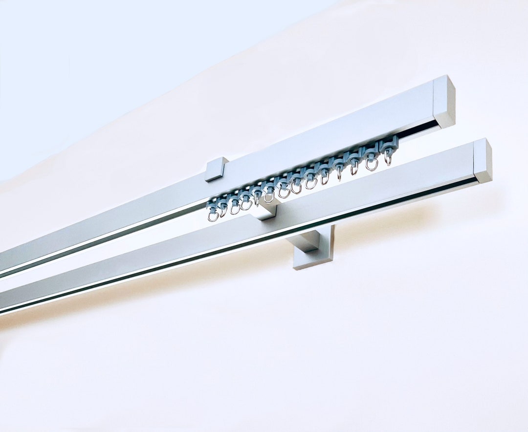Double Wall Curtain Track: Custom Sizes, Two-ways Decorative Track Rail ...
