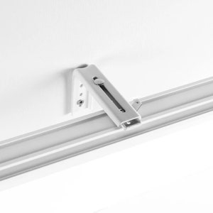 Wall Bracket for Panel Curtain Rail, Rails and Tracks, White Aluminium ...