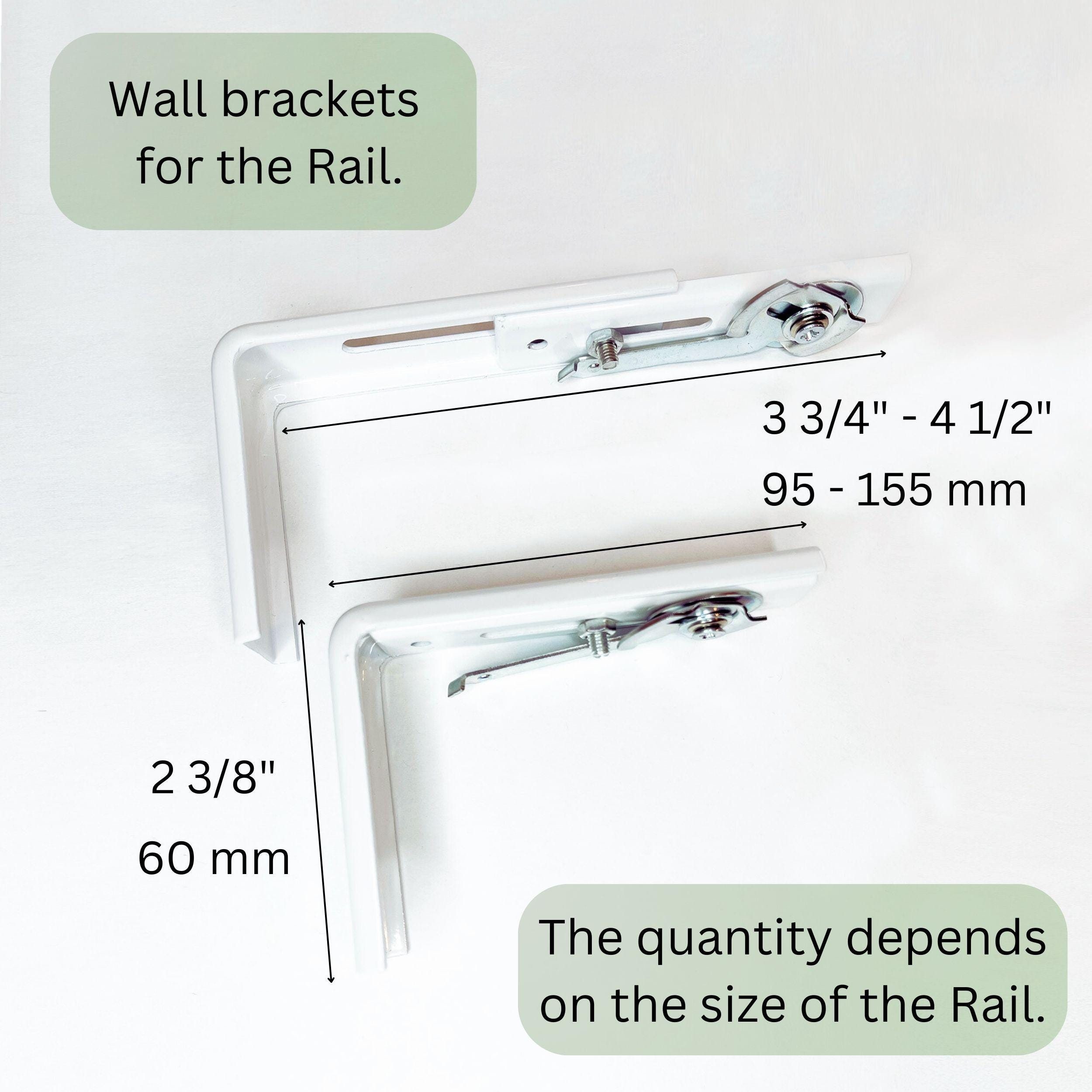 3-tracks Wall Rail Any Custom Size, Sliding Rails for Vertical Blinds ...