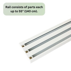 3-tracks Wall Rail Any Custom Size, Sliding Rails for Vertical Blinds ...