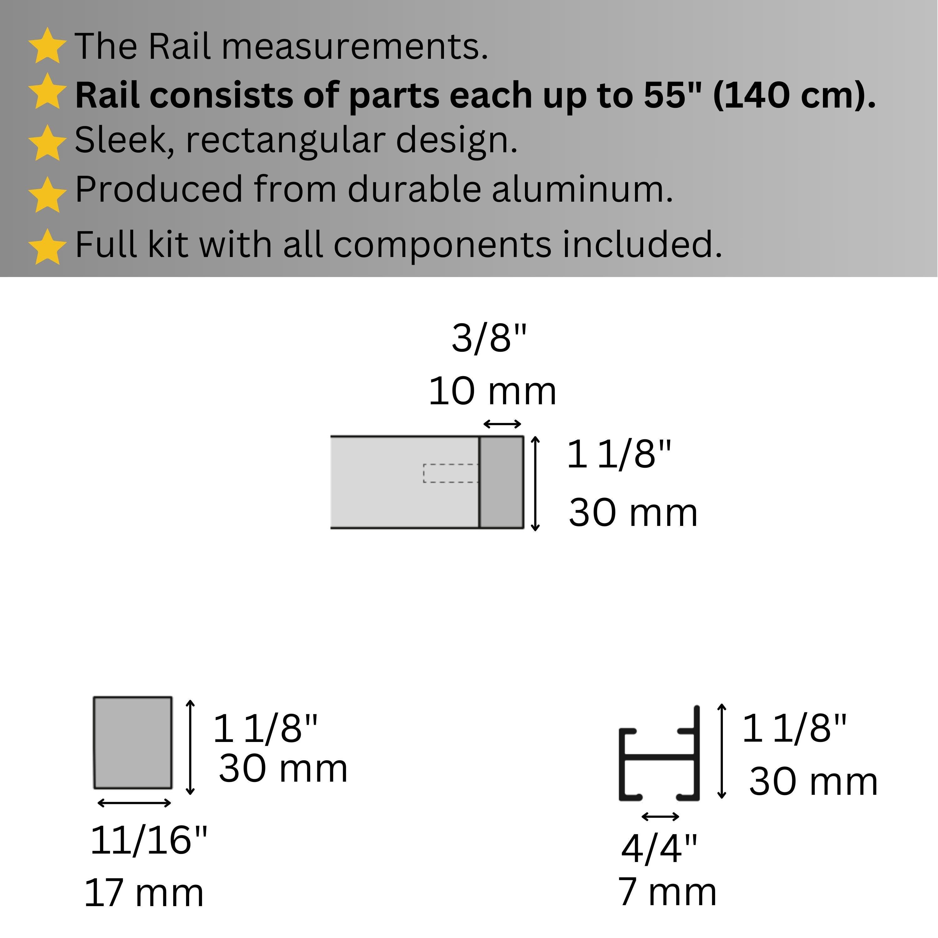 Curtain Track Rail: Custom Sizes, Decorative Single Track Rail for ...