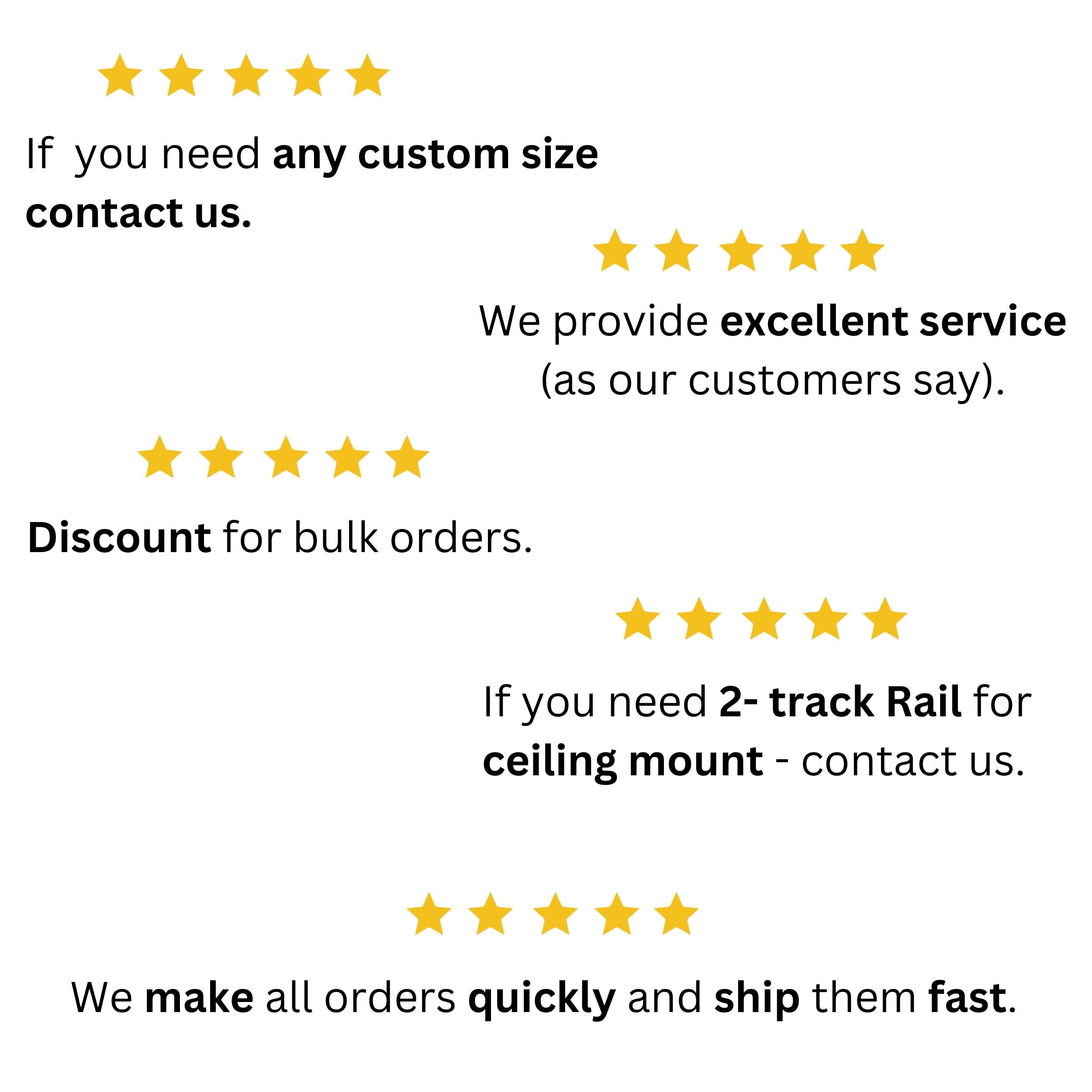Curtain Track Rail: Custom Sizes, Decorative Single Track Rail for ...