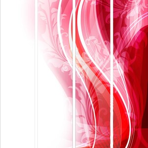 Sliding Panel Curtain Ruby Floral Abstraction, Set of 4 Vertical Blinds ...