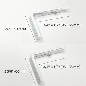 Wall Bracket for Panel Curtain Rail, Rails and Tracks, White Aluminium ...
