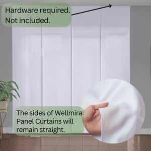 Sliding Panel Curtains for Sliding Glass Door, Set of 4 Panel Track ...