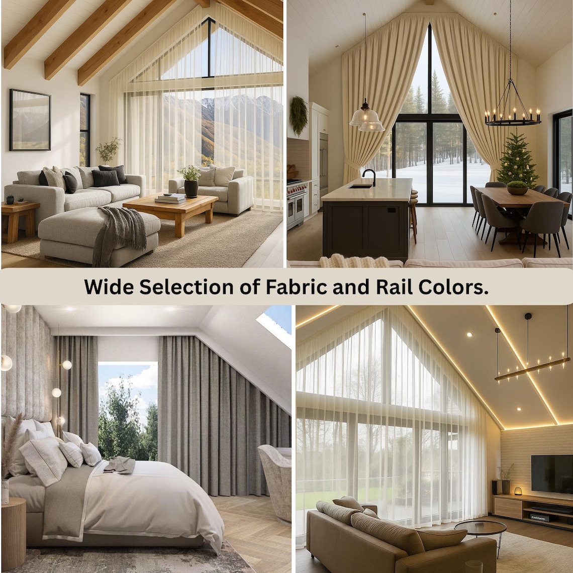 Angled Curtains Custom Made | Blackout A-frame Curtain | Sloped Window ...