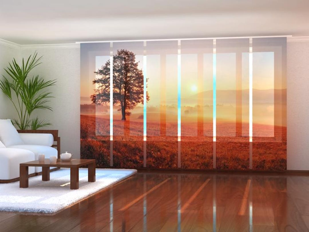 Custom-made Sliding Panel Curtains for Sliding Glass Doors, 6 Panel ...