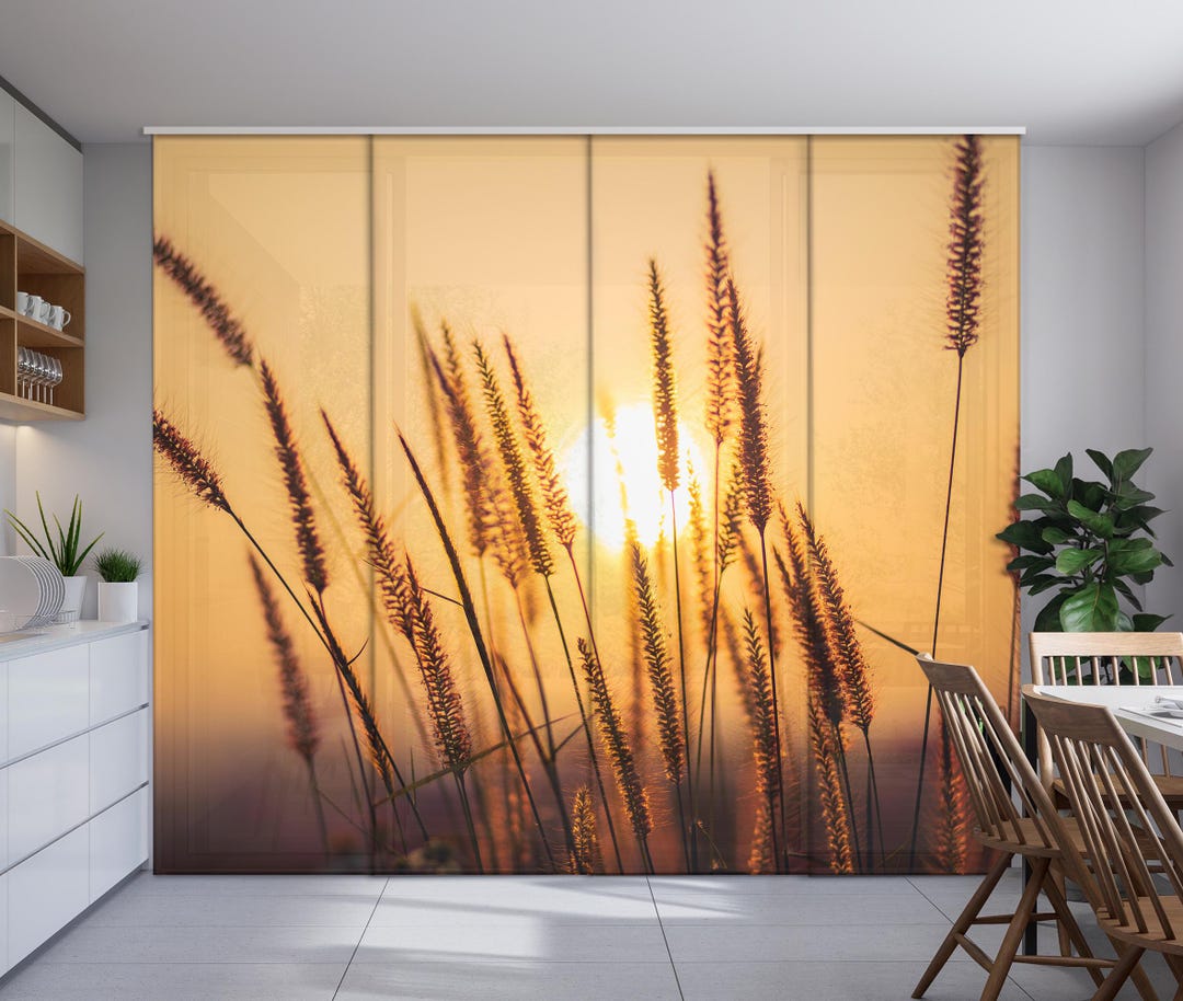 Sliding Panel Curtains for Sliding Glass Door, 4 Vertical Blinds for ...
