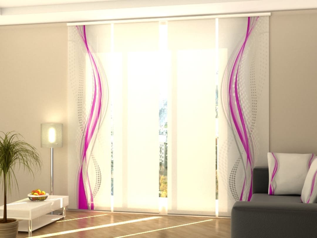 Sliding Panel Blinds for Patio Doors or Closets, Set of 4 Vertical ...