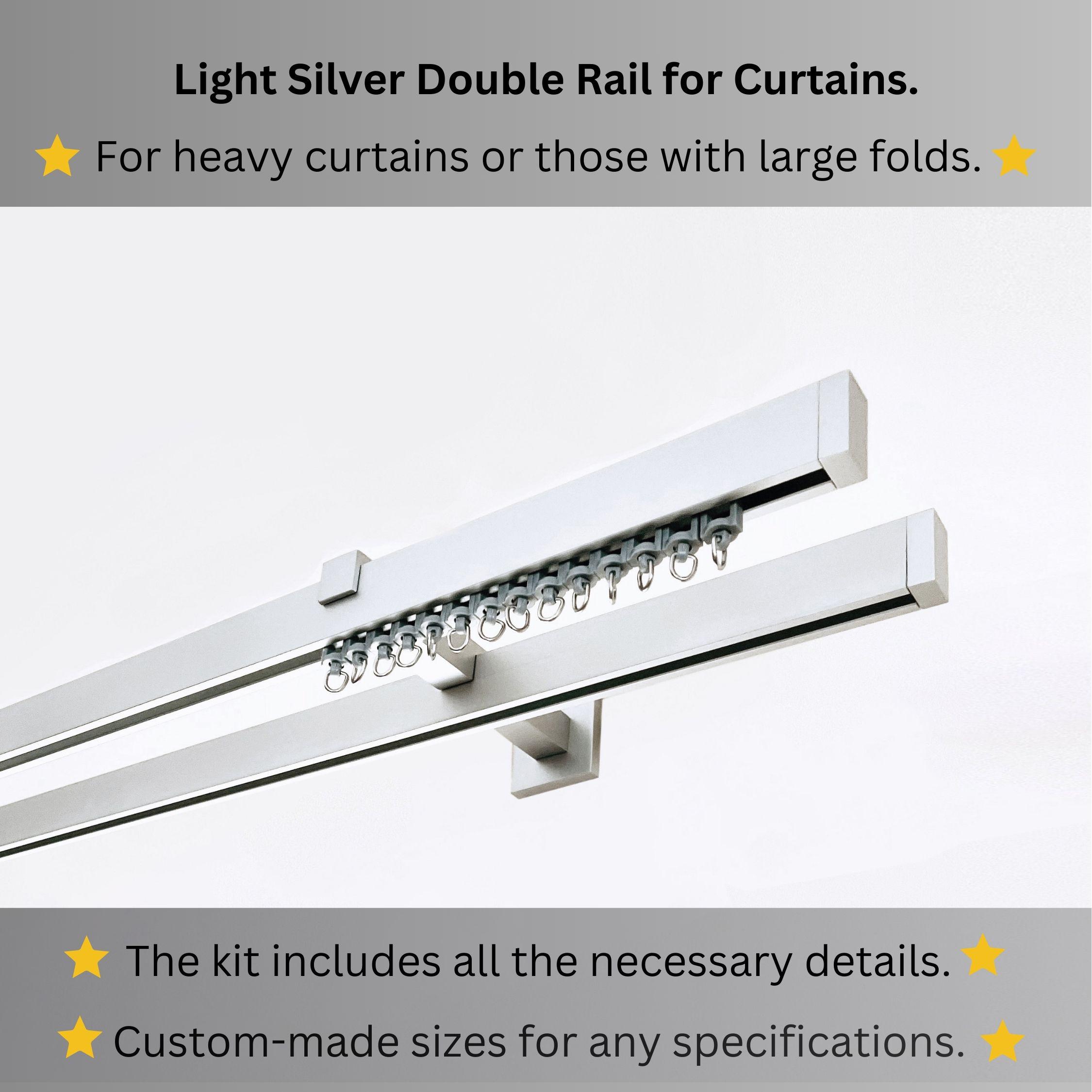 Double Wall Curtain Track: Custom Sizes, Durable Decorative Track Rail ...