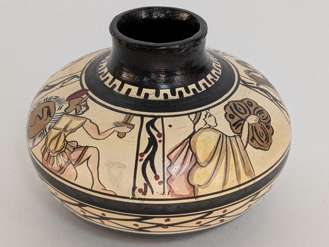Vintage Decorative Greek Vase, 3.25"h - Etsy