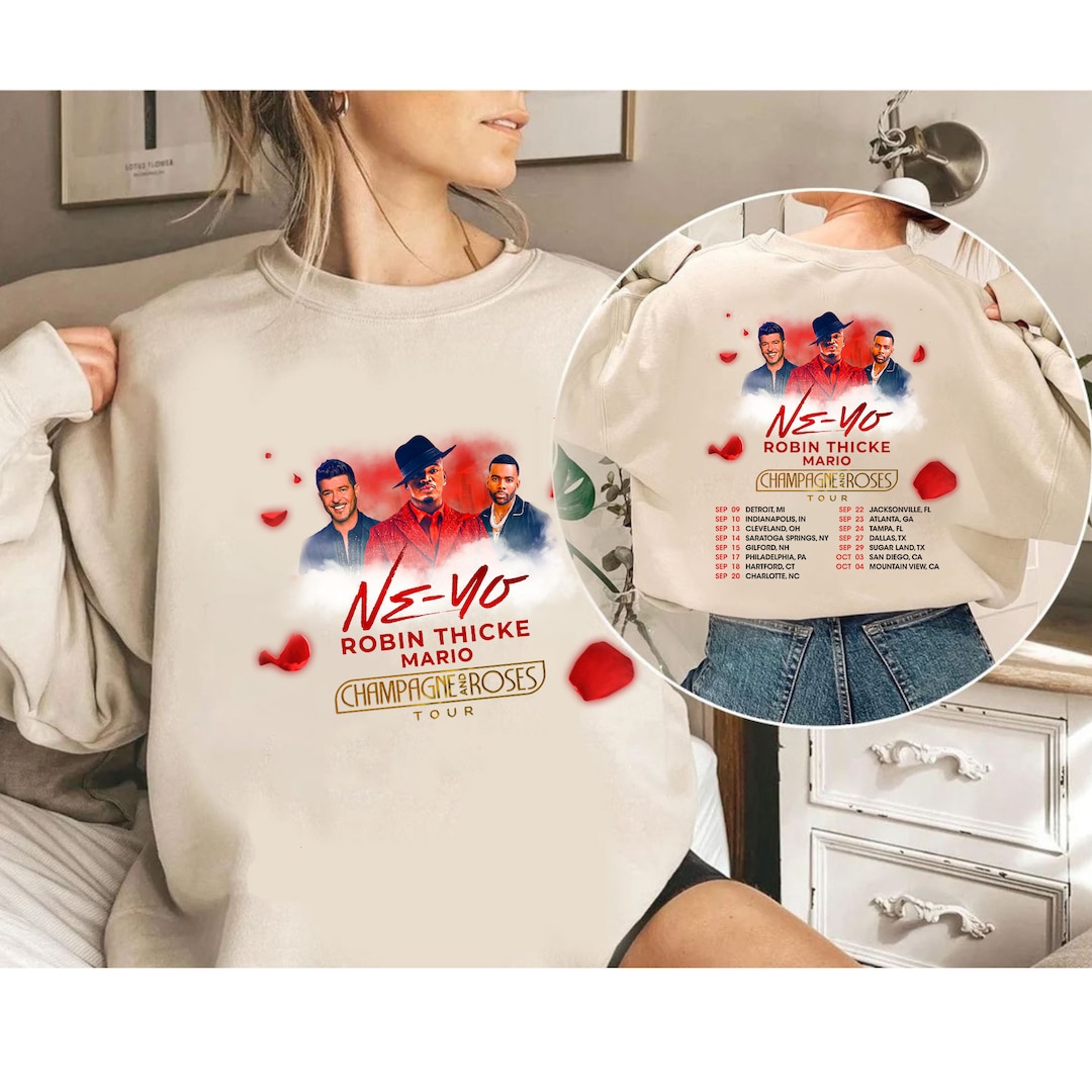 Mario Champagne & Roses 2023 Tour Png Ne-yo Robin Thicke - Etsy