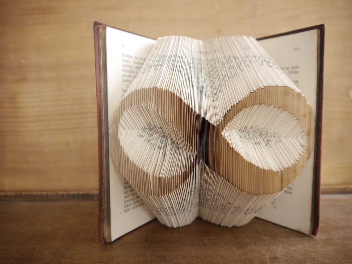 INFINITY SIGN Folded Book, Unique Art, Recycled Books, Infinity Symbol ...
