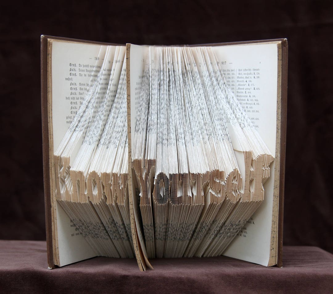 Know Yourself - Custom Order. Folded Book, Paper Art, Unique Gift ...