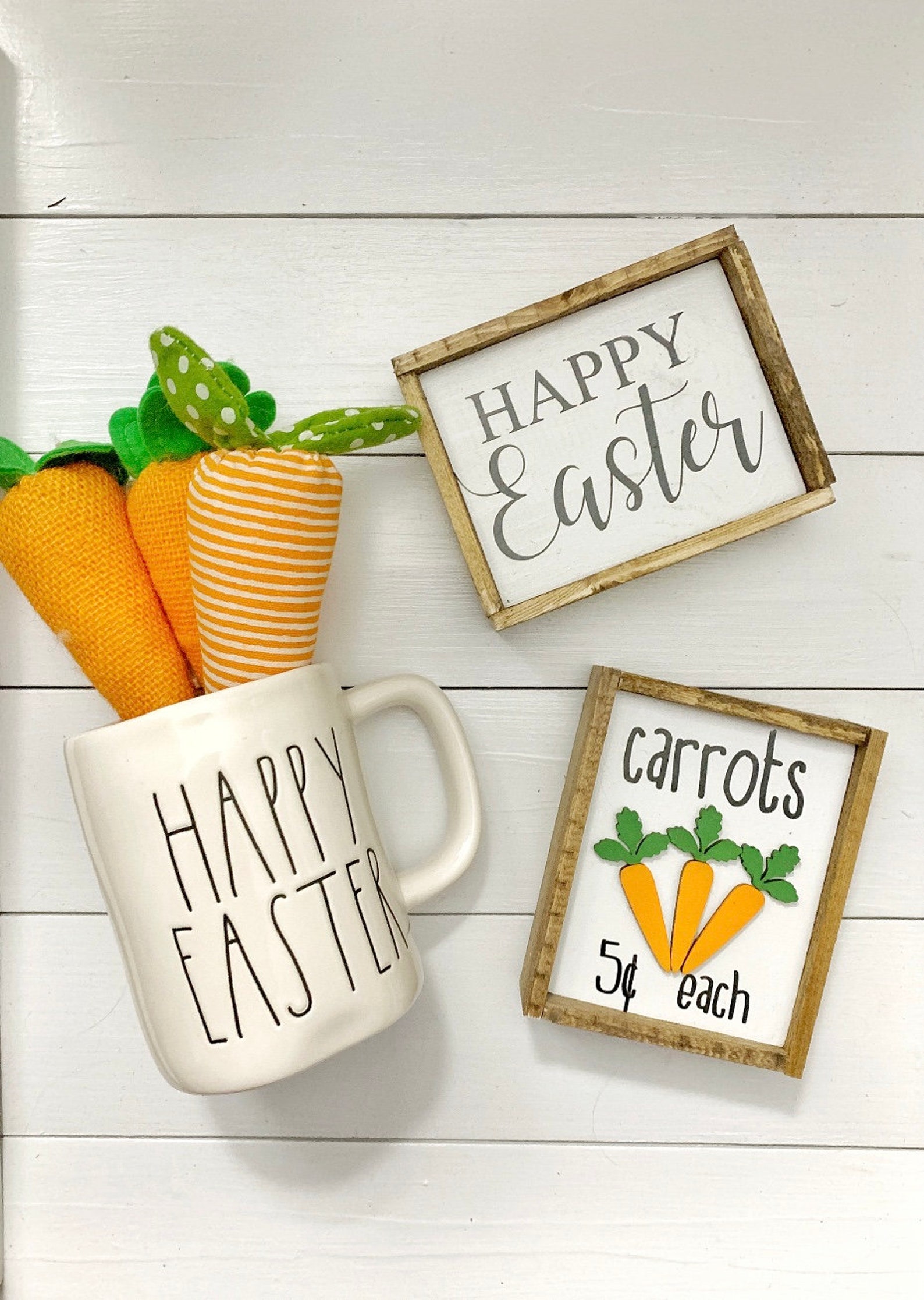 Carrot Signs / 3D Signs / Happy Easter Sign / Easter Decor / - Etsy