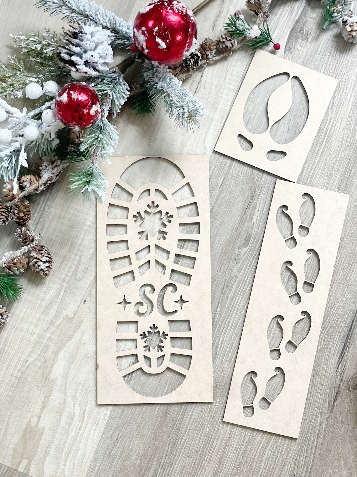 Santas Boot Print / Santa Stencil / Santas Footprint / Elf - Etsy