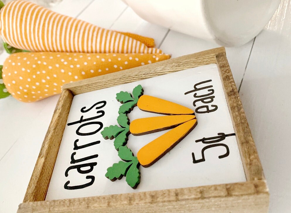 Carrot Signs / 3D Signs / Happy Easter Sign / Easter Decor / - Etsy