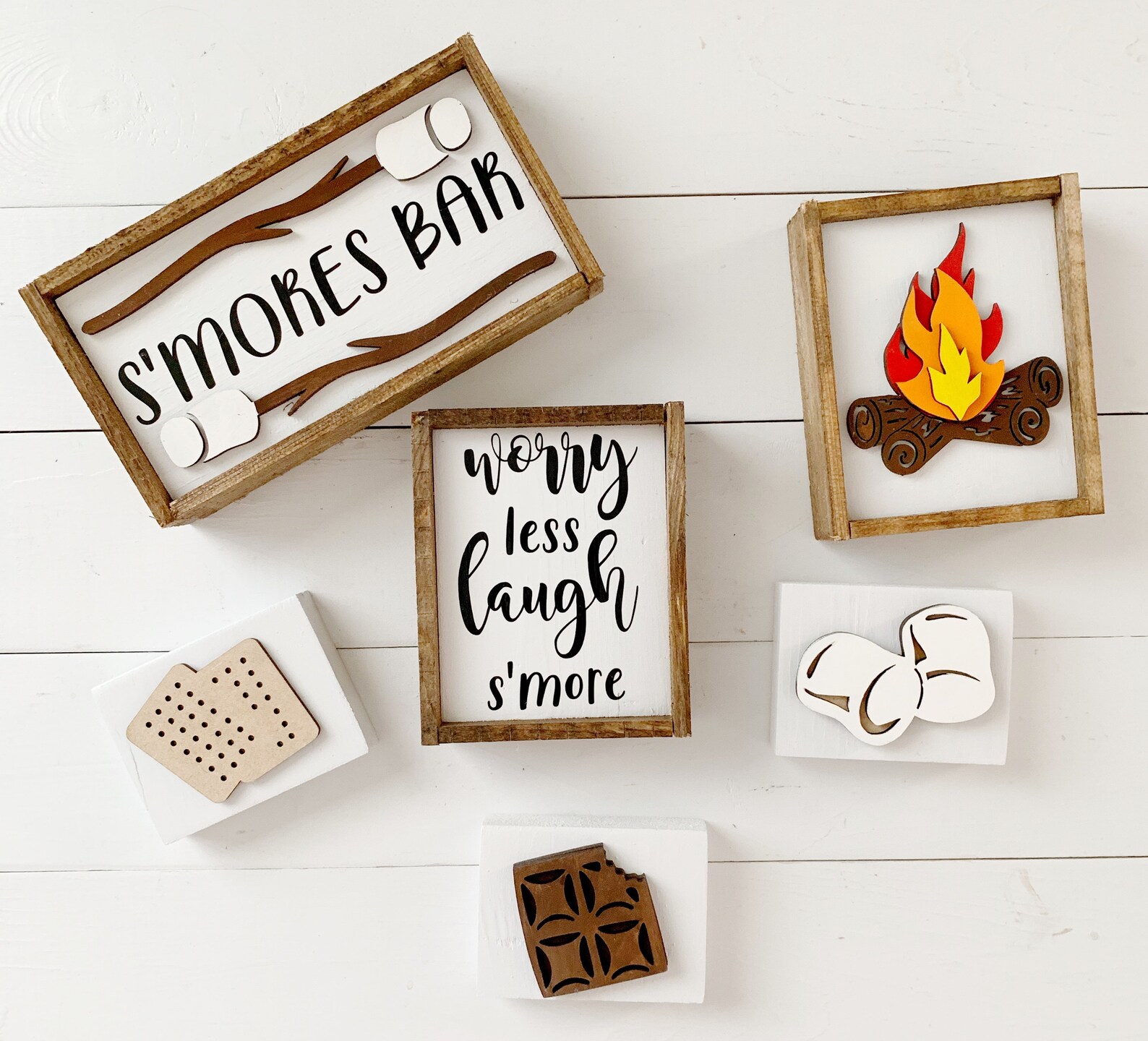 Smores sign / campfire signs / 3D signs / smores bar / | Etsy