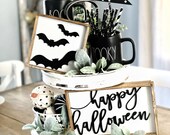 Halloween Signs / Ghost Signs / Coffee Bar / Tiered Tray Signs - Etsy