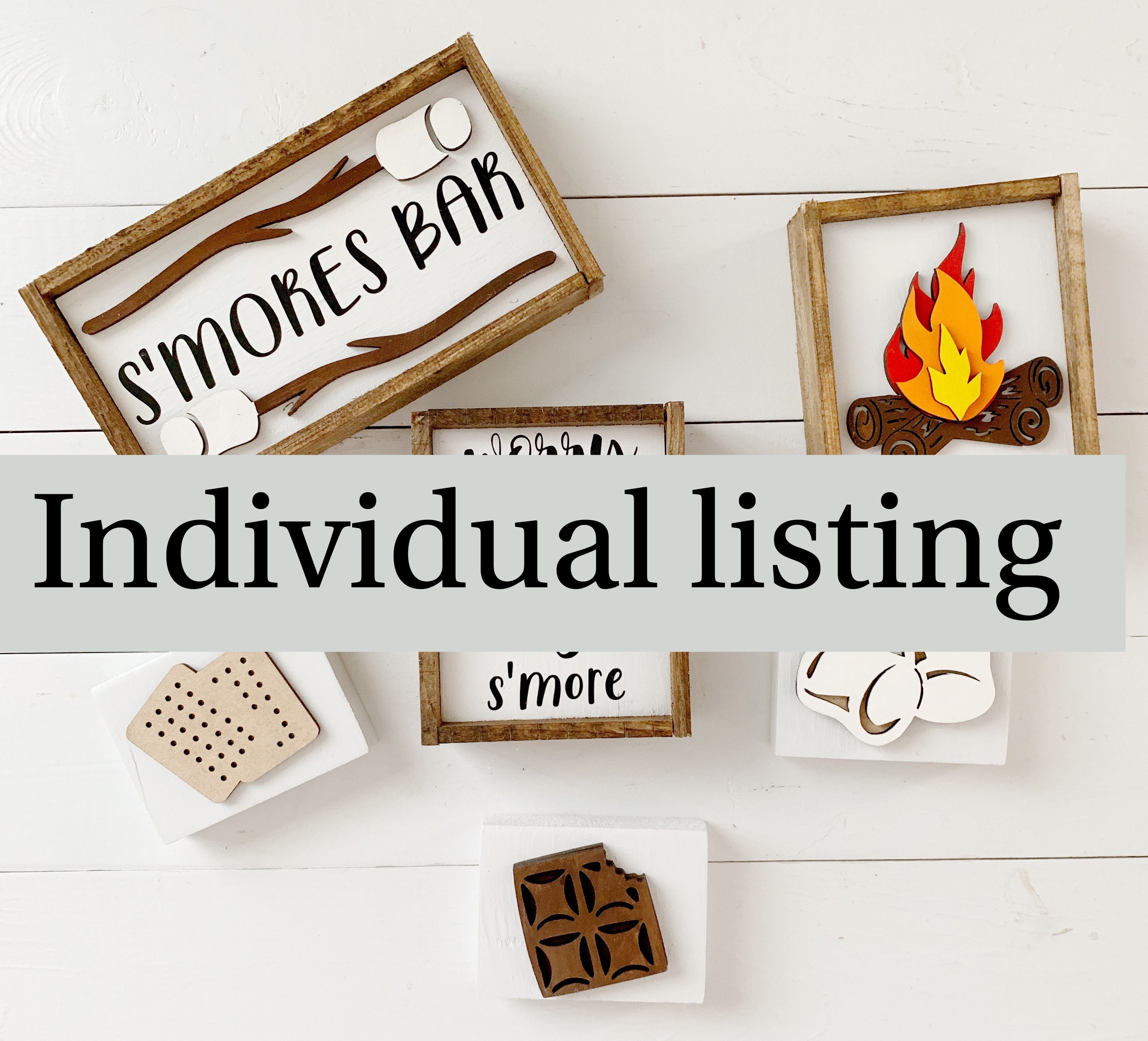 Smores sign / campfire signs / 3D signs / smores bar / | Etsy