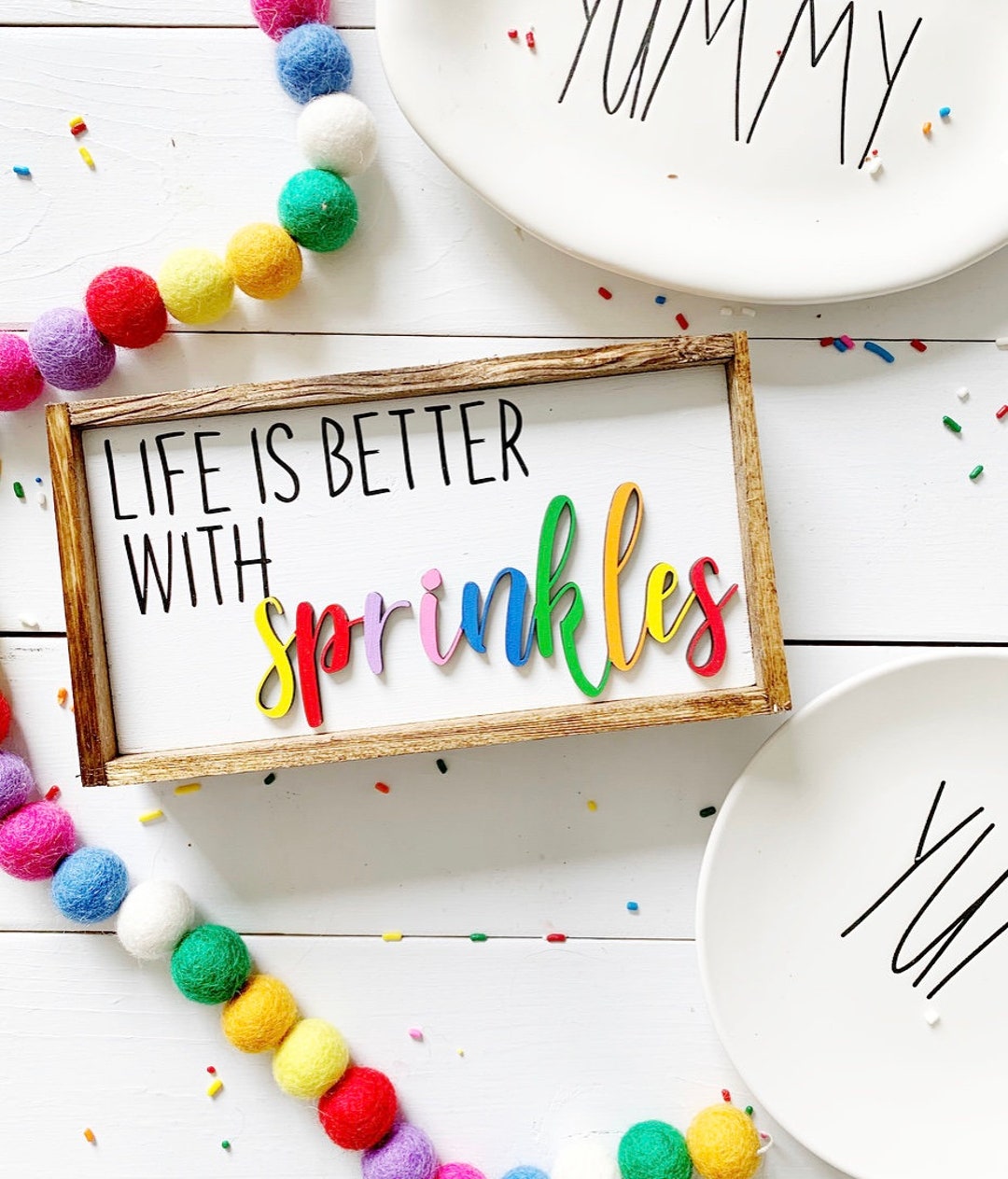 Sprinkles Sign: 3D Ice Cream Bar Decor, Tiered Tray Sign - Etsy