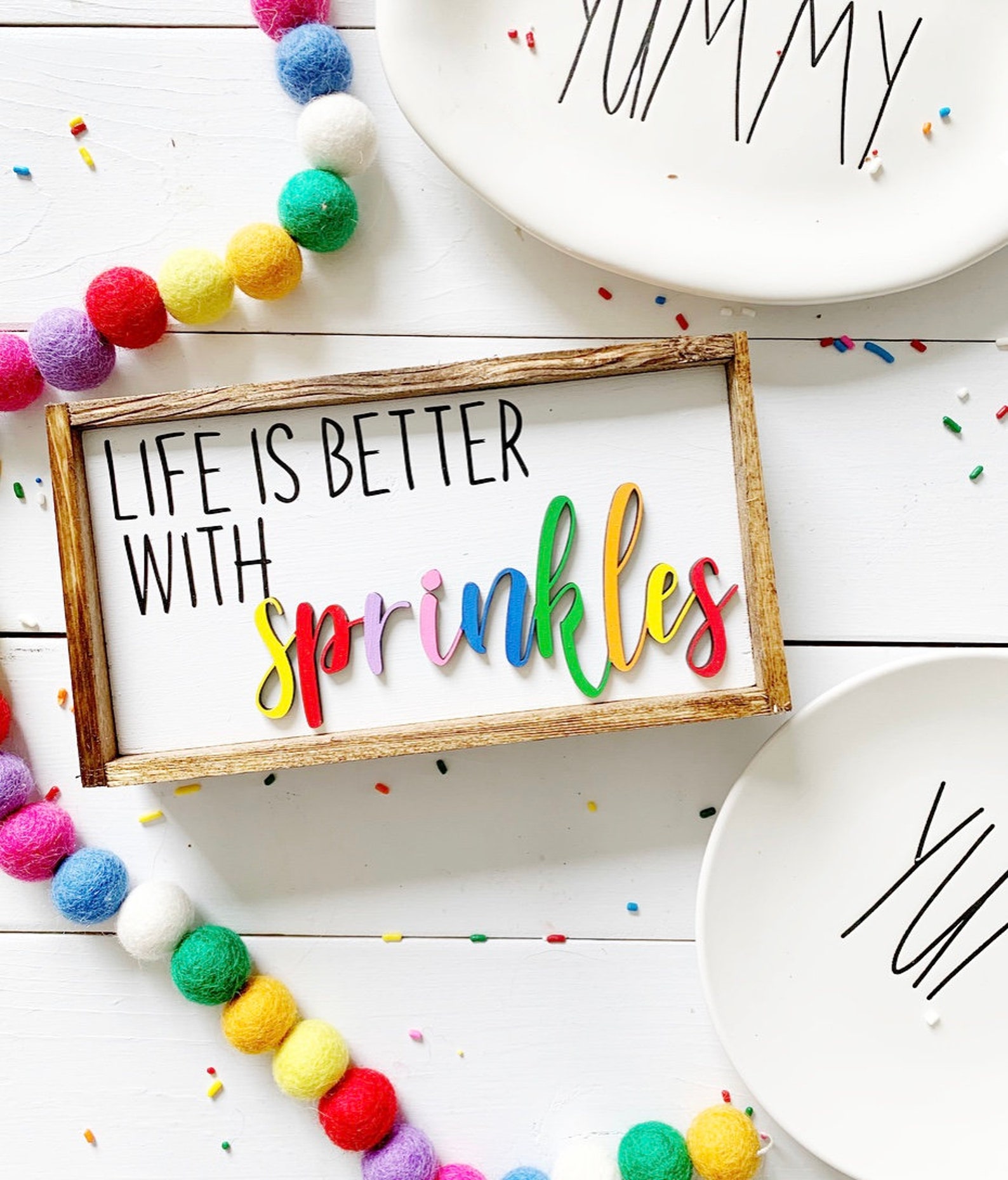 Life is Better With Sprinkles / Ice Cream Signs / 3D Signs / - Etsy