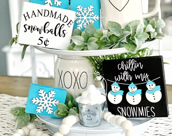 Snowman Signs / Buffalo Check / Buffalo Plaid / Winter Signs / Baby It ...
