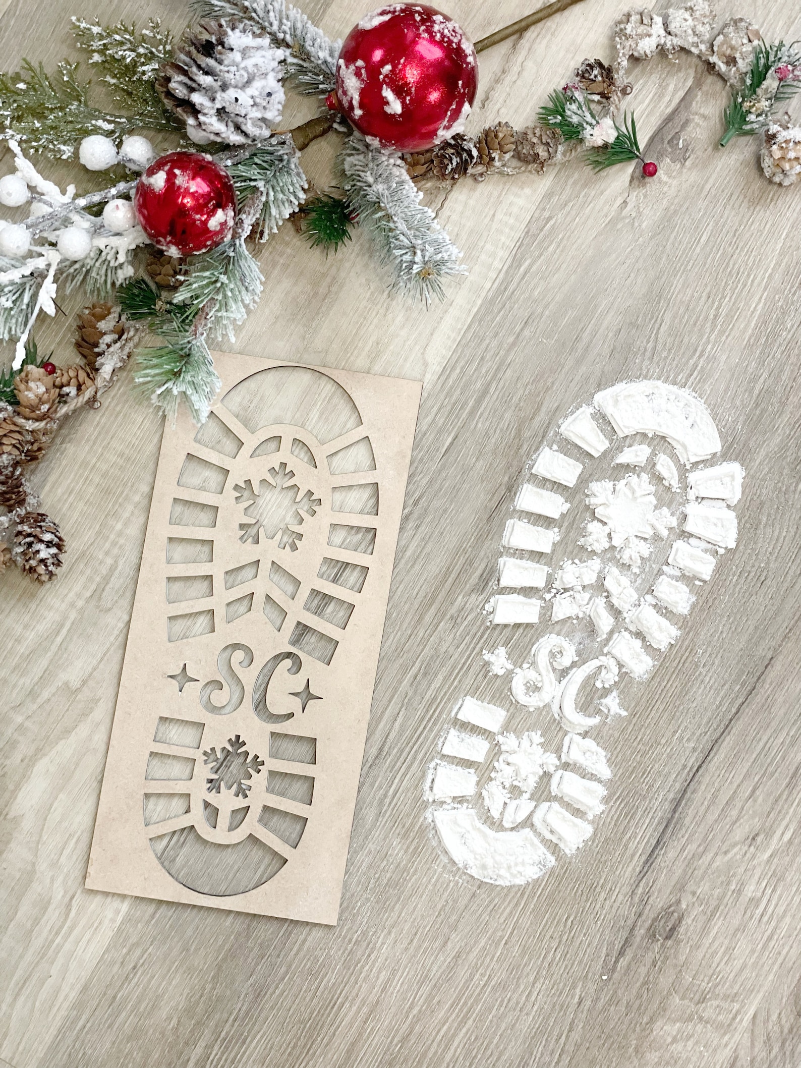 Santas Boot Print / Santa Stencil / Santas Footprint / Elf - Etsy
