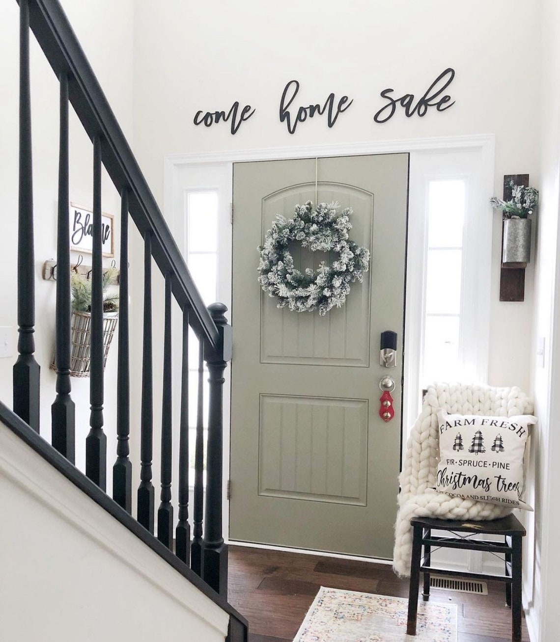 Come Home Safe Entryway Sign Above Door Decor Police - Etsy