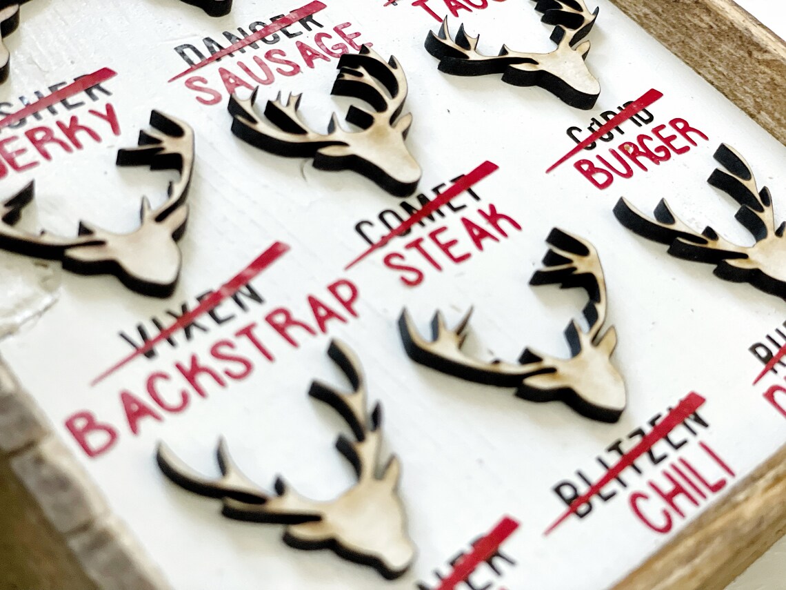 Reindeer Signs / Christmas Decor / 3D Signs / Tiered Tray - Etsy