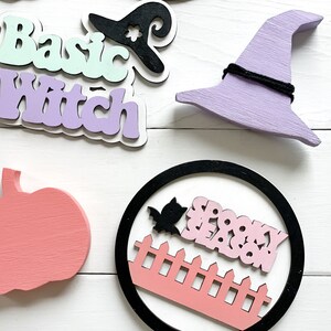 Halloween Signs, Ghost Signs, Coffee Bar, Tiered Tray Signs, Pink ...