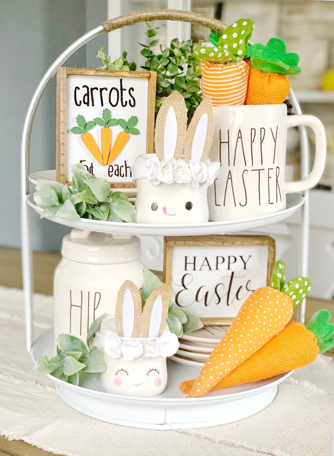 Carrot Signs / 3D Signs / Happy Easter Sign / Easter Decor / Tiered ...