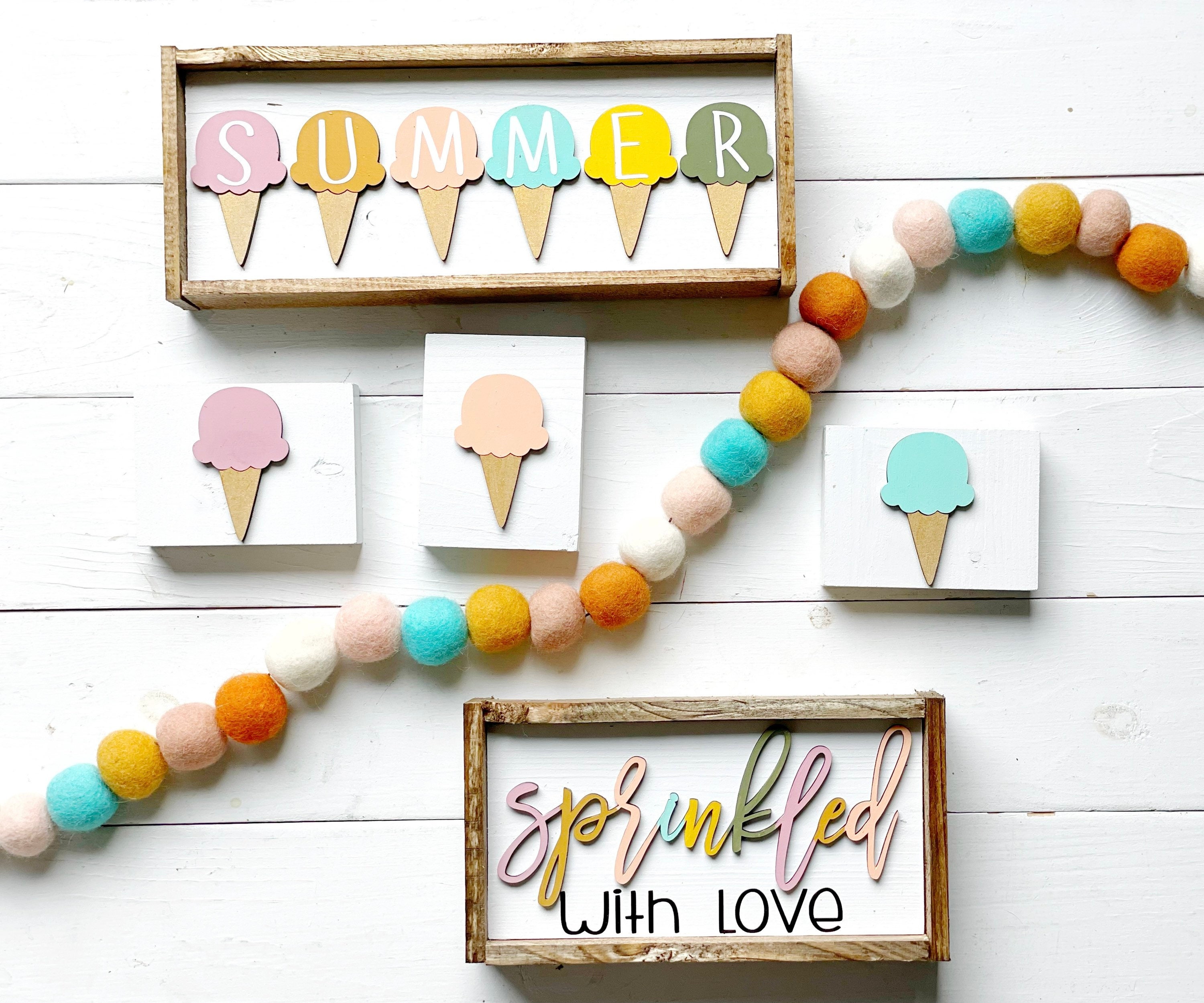 Life is better with sprinkles / ice cream signs / 3D signs / | Etsy