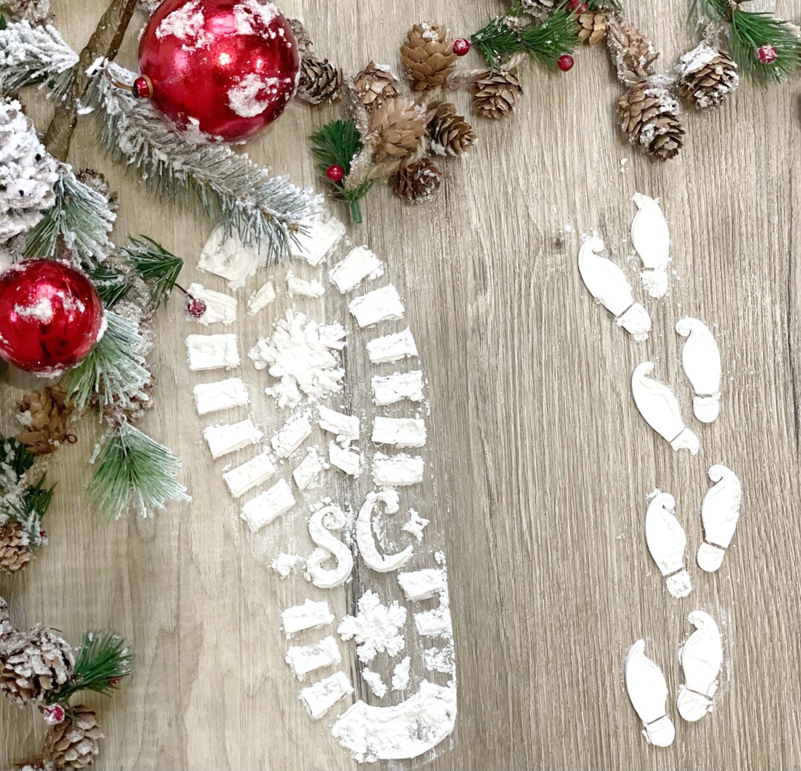 Santas Boot Print / Santa Stencil / Santas Footprint / Elf - Etsy