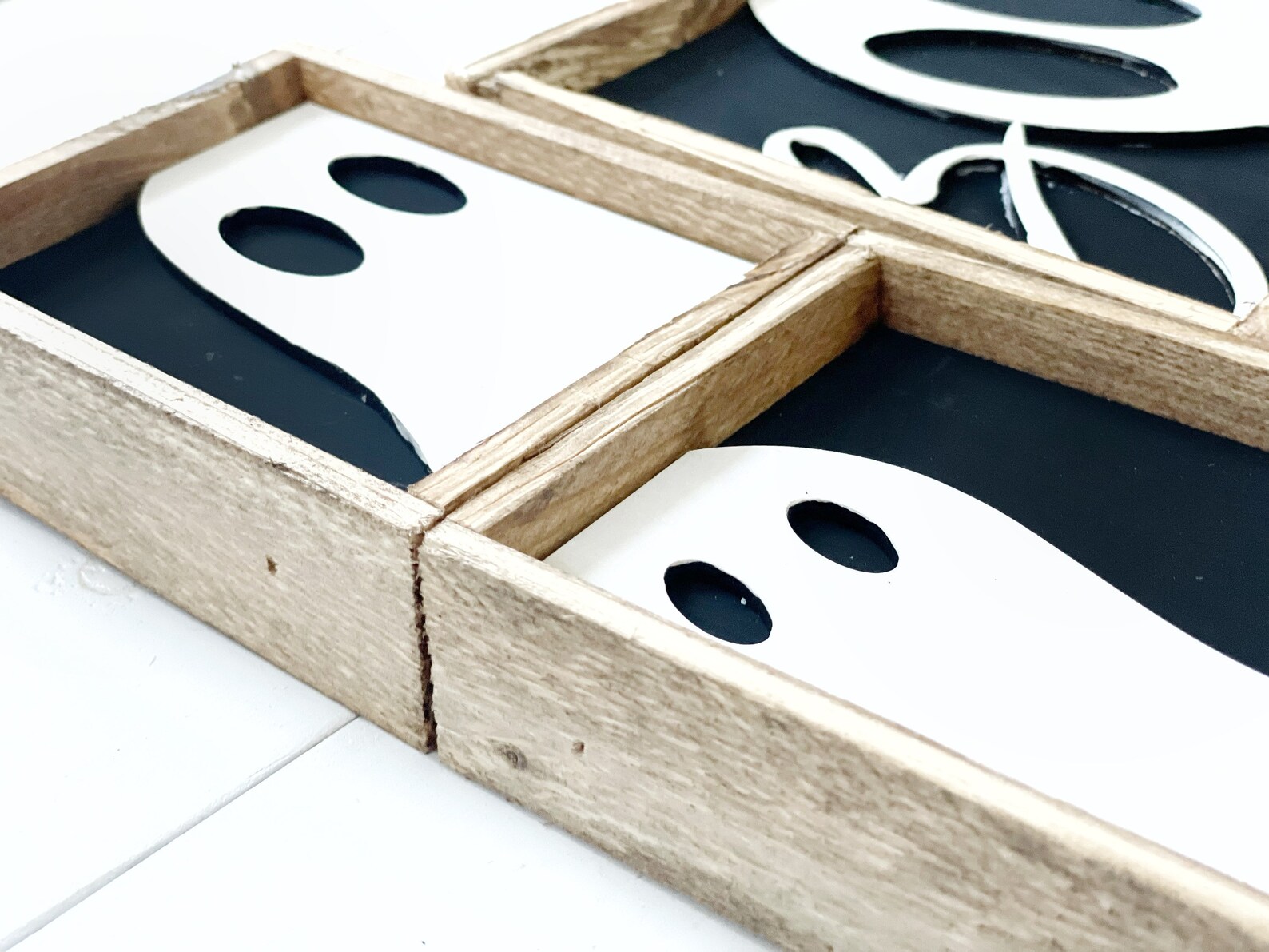 Halloween signs ghost signs coffee bar tiered tray signs | Etsy