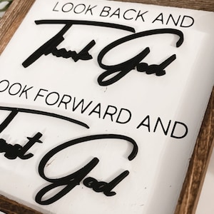 Look Back and / Thank God / Wood Signs / Religious Sign / Inspirational ...